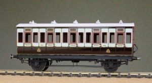 LNWR / LMS 28 FEET 4 WHEEL ALL THIRD D300 - Gladiator Models