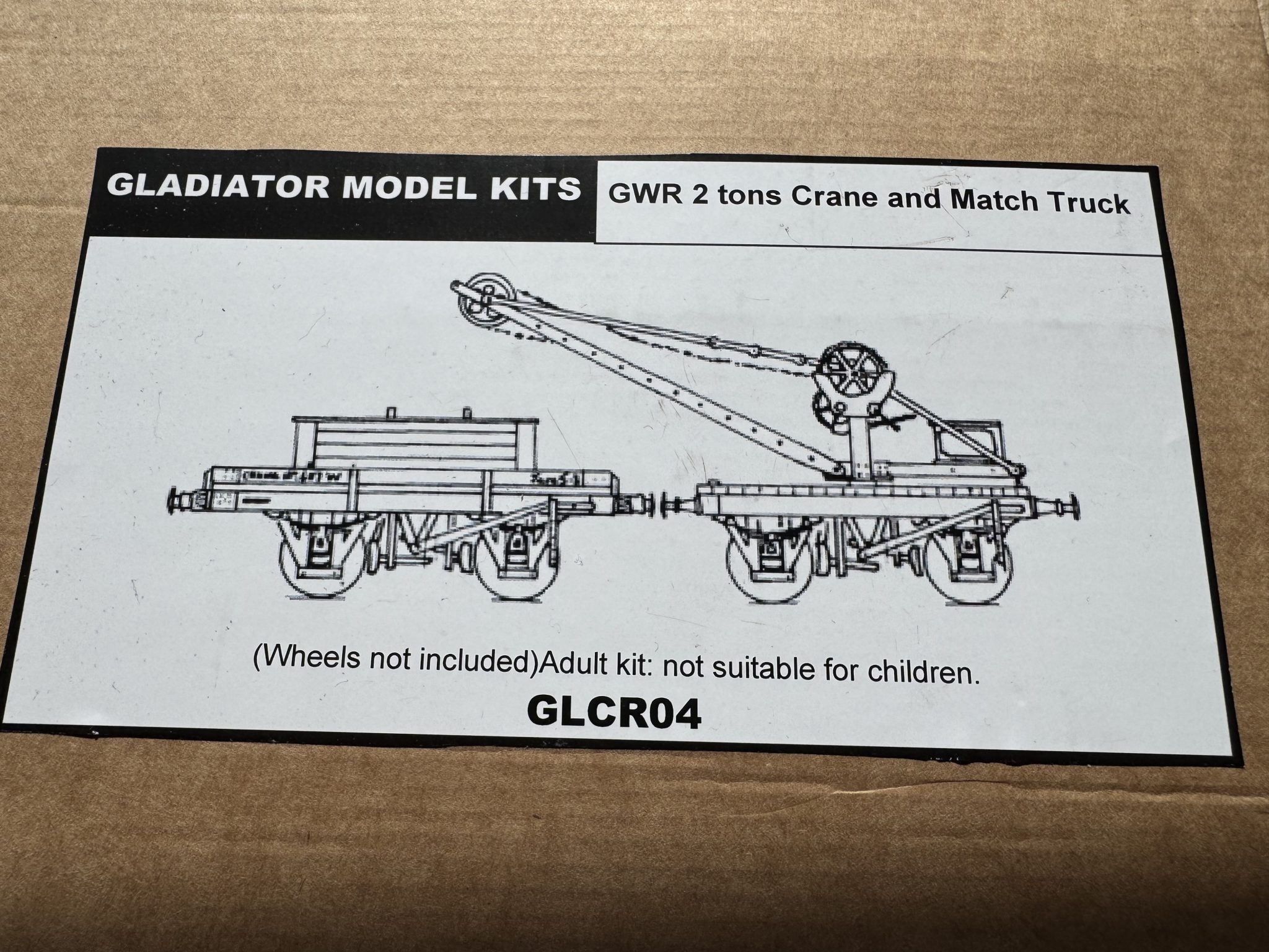 GWR 2 tons Crane and Match Truck - Gladiator Models