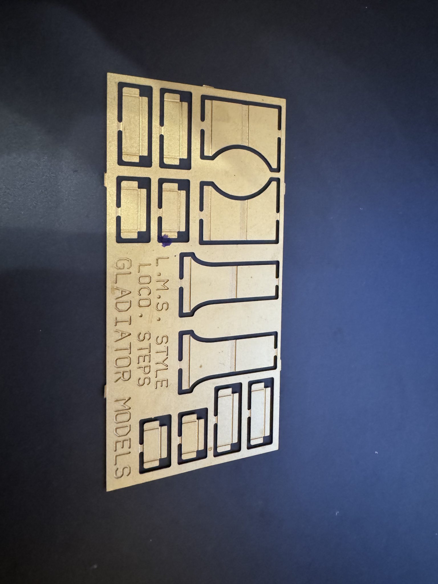 LMS Style etched brass loco steps - Gladiator Models